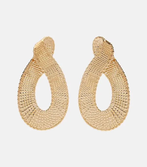 Carolina Herrera Clip-on Dangle Earrings - Gold