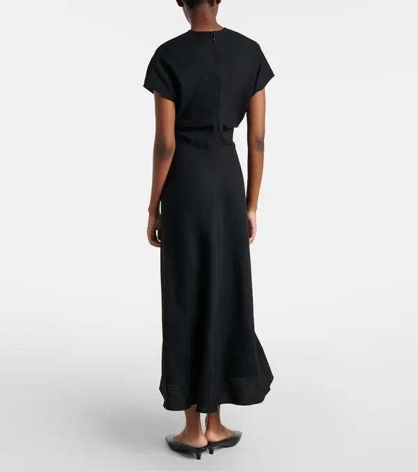 TOTEME Wool Maxi Dress - Black