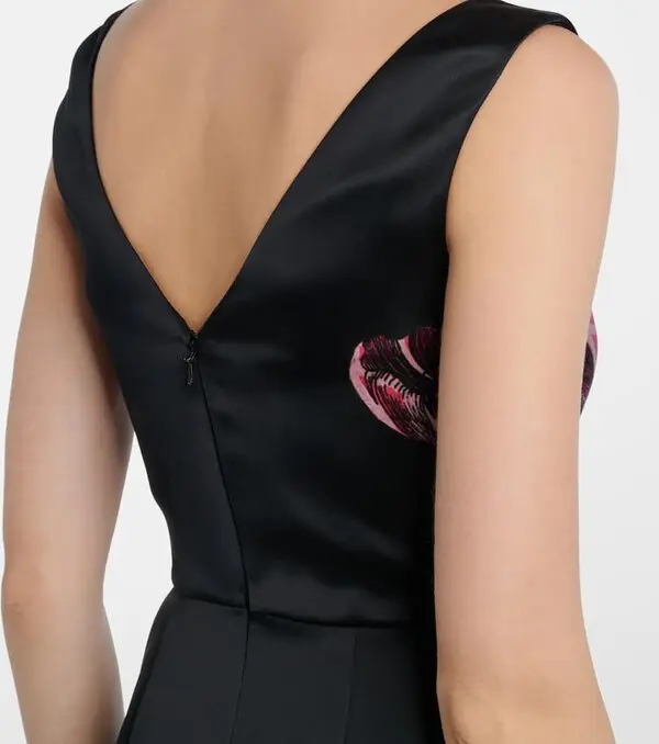 Erdem Floral Duchess Satin Gown