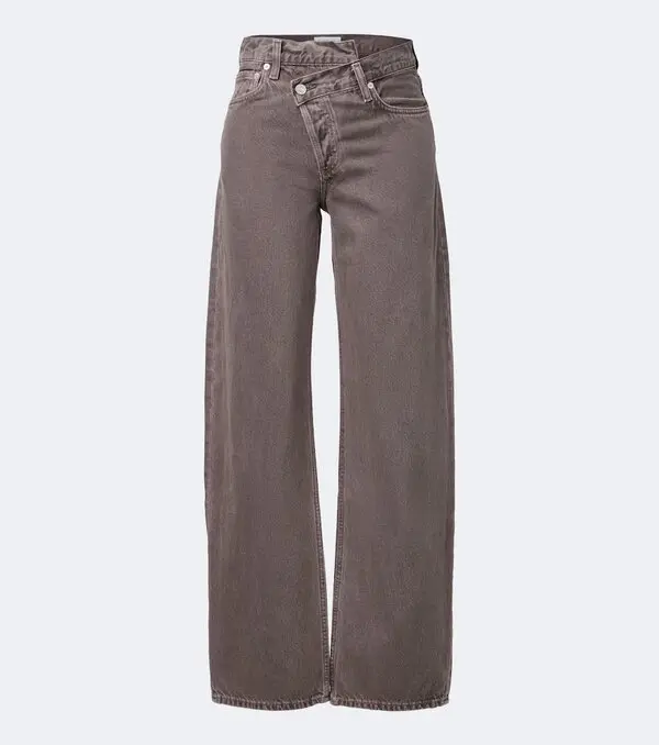 AGOLDE Arc Criss Cross Wide-leg Jeans - Grey
