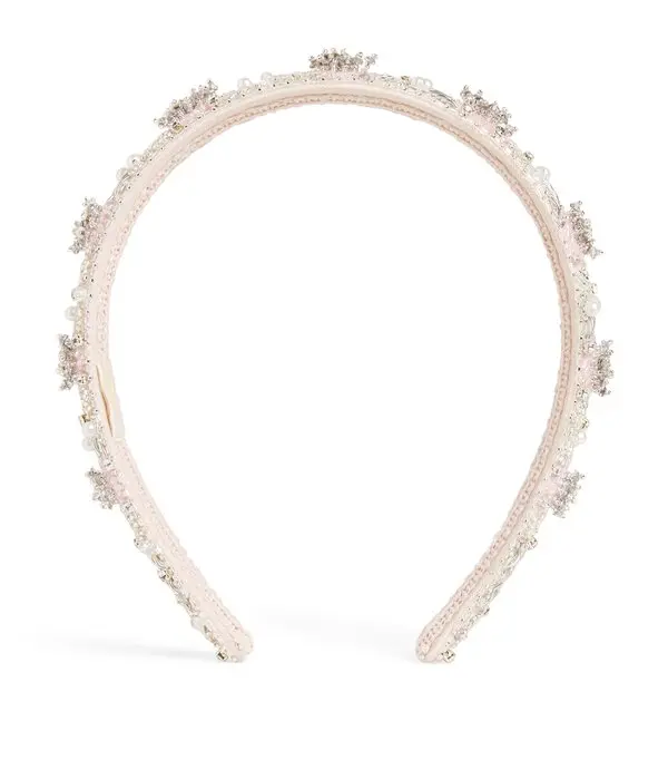 MAISON AVA Embellished Headband - Pink