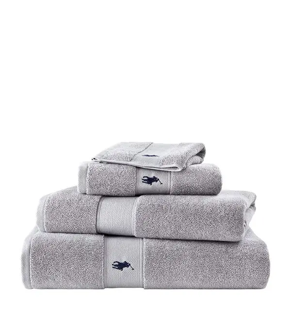 Ralph Lauren Polo Player Face Cloth - Silver