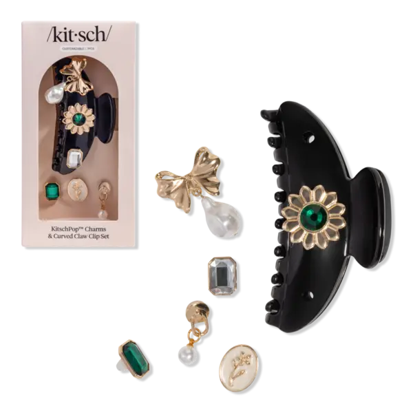 KITSCH Pop Curved Claw Clip Set - Black