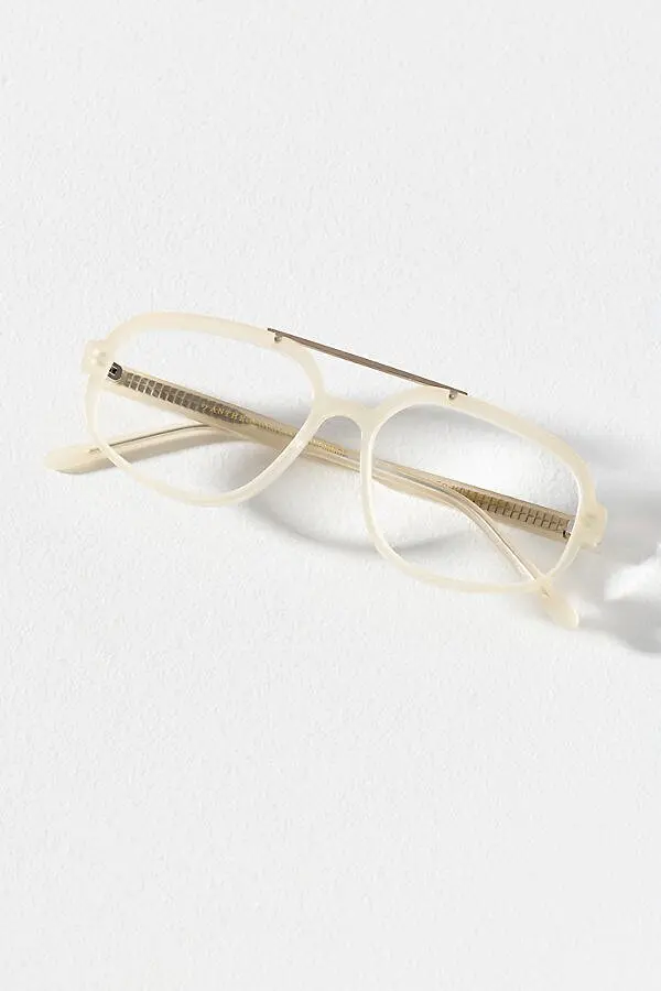 Anthropologie Aviator Readers - Cream