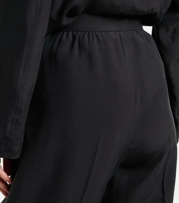 Saint Laurent Pleated Straight Leg Pants