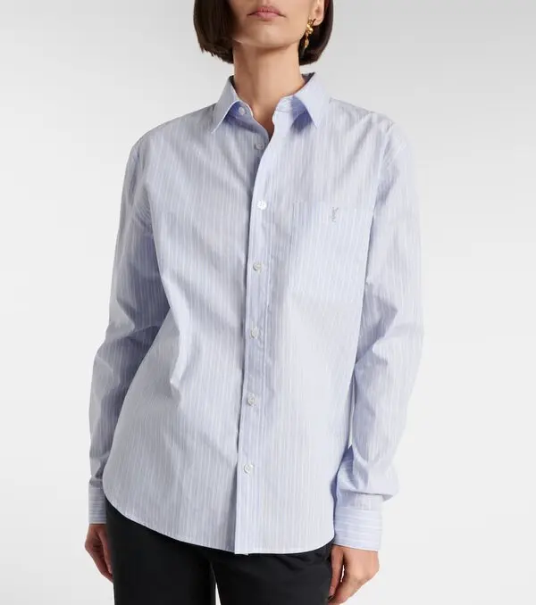 Saint Laurent Striped Cotton Poplin Shirt