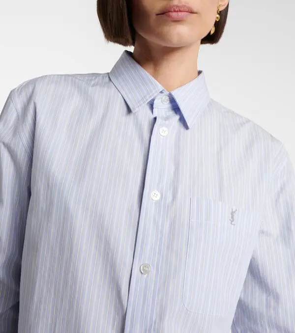 Saint Laurent Striped Cotton Poplin Shirt