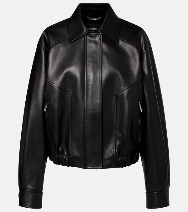 Versace Leather Blouson Jacket