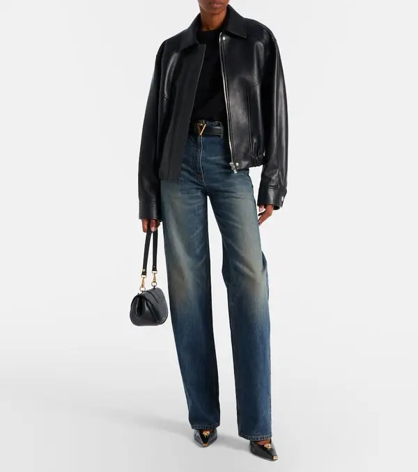Versace Leather Blouson Jacket
