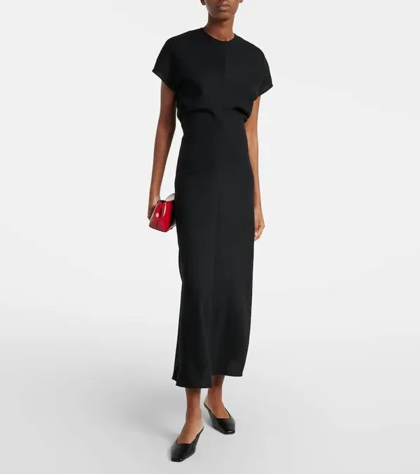 TOTEME Wool Maxi Dress - Black