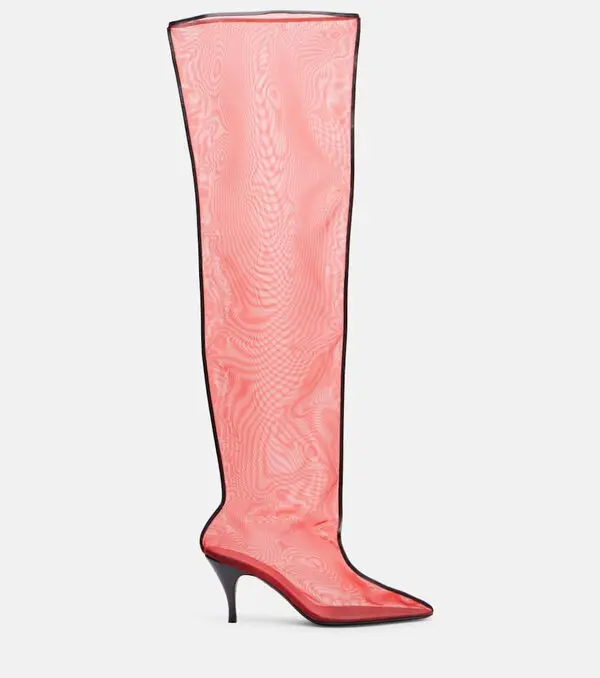 HERBERT LEVINE Mesh Knee-high Boots