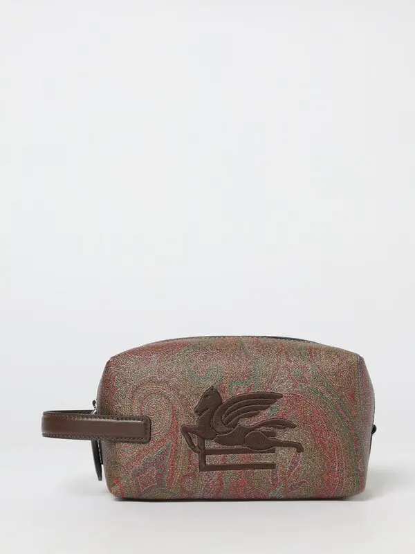 Etro Paisley Print Pegasus Logo Pouch - Multicolor