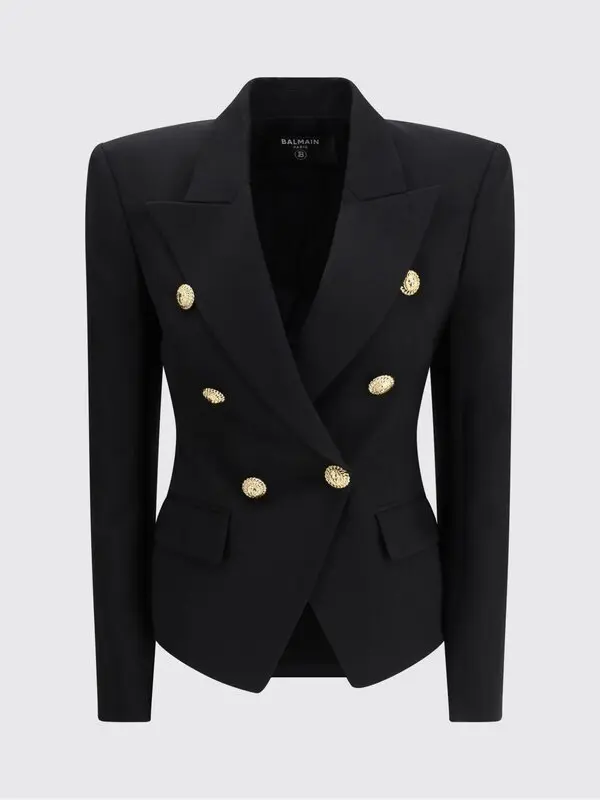 Balmain Double Breasted Blazer - Black