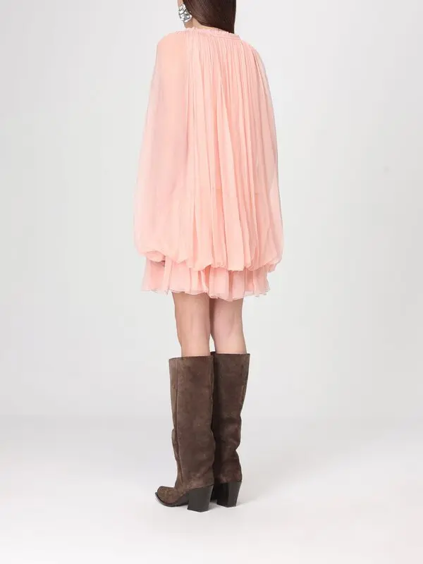 Chloé Gathered Tiered Dress - Pink