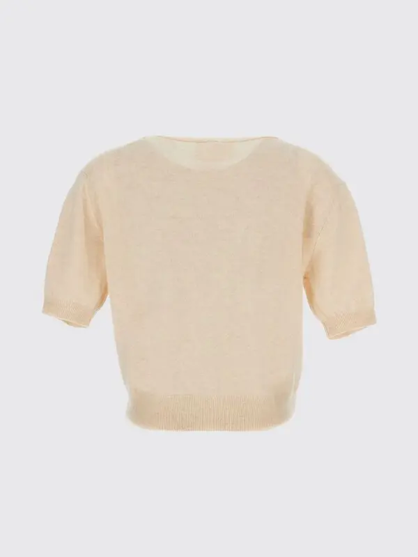 LISA YANG Short Sleeve Knit Sweater - White