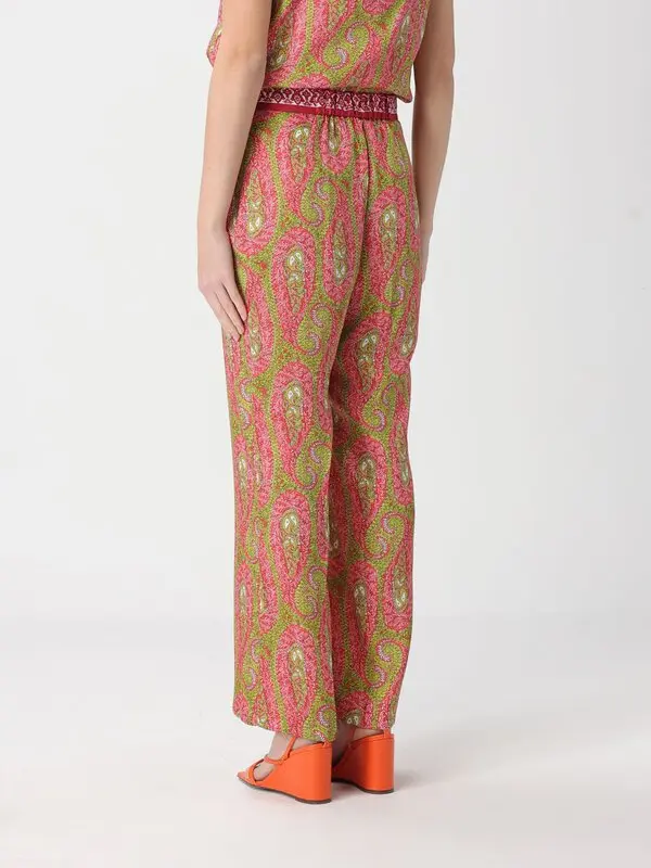 Etro Paisley Print Trousers - Cherry