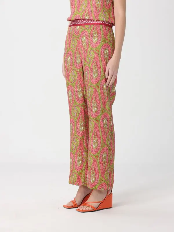Etro Paisley Print Trousers - Cherry