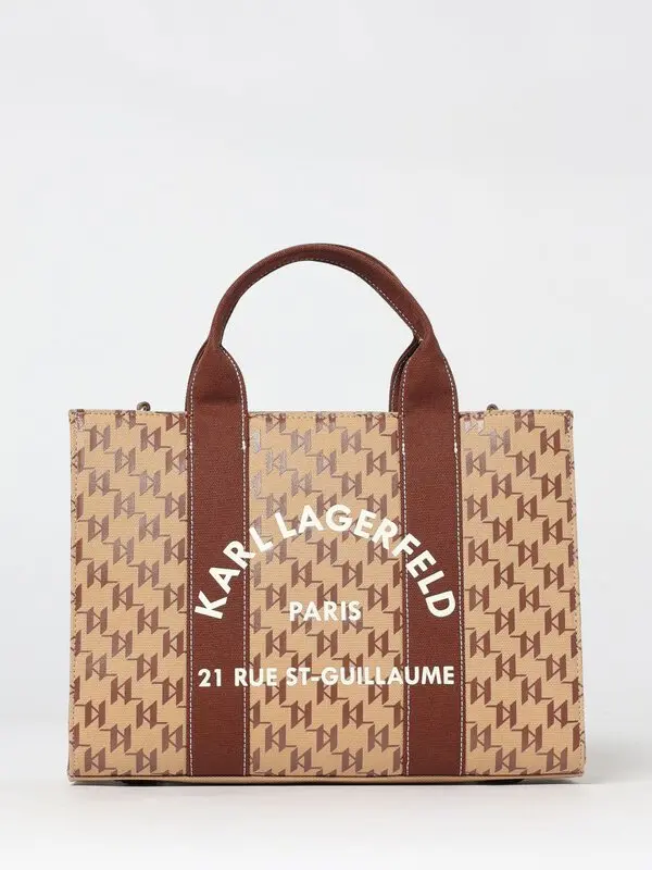 Karl Lagerfeld Monogram Tote Bag - Brown