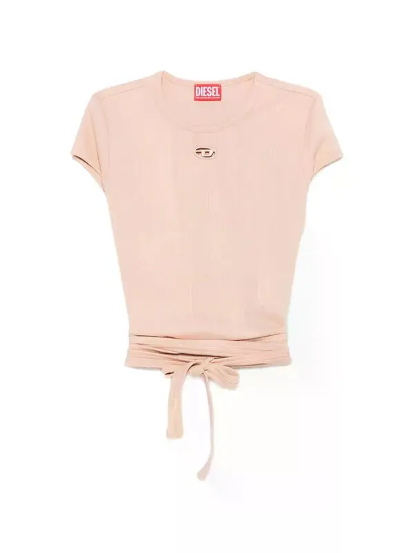 DIESEL® T-bunny-tail-r1 Wrap-tie T-shirt - Pink
