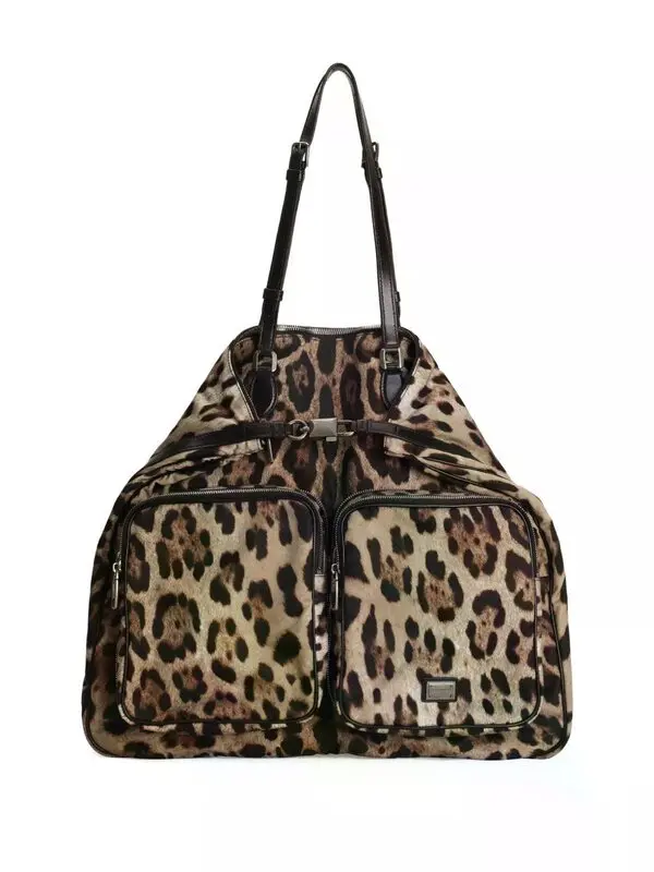 Dolce & Gabbana Leopard-print Shoulder Bag - Neutrals