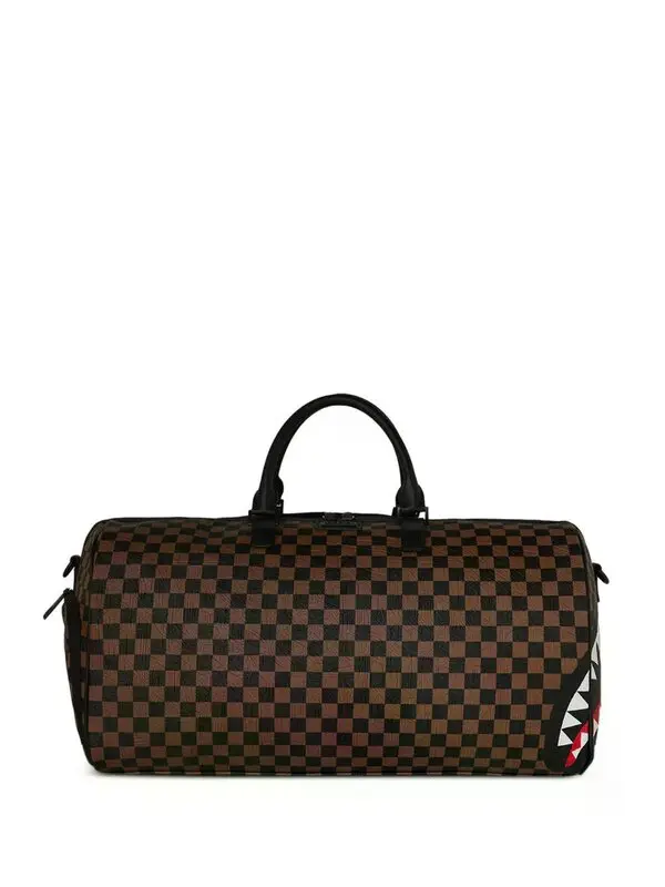 SPRAYGROUND Check-pattern Duffle Bag - Brown