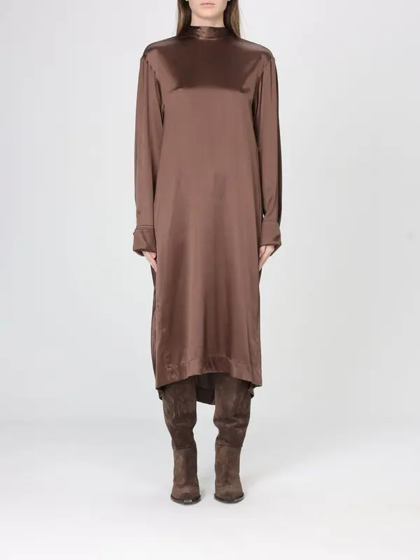 Dries Van Noten Silk Dress - Brown