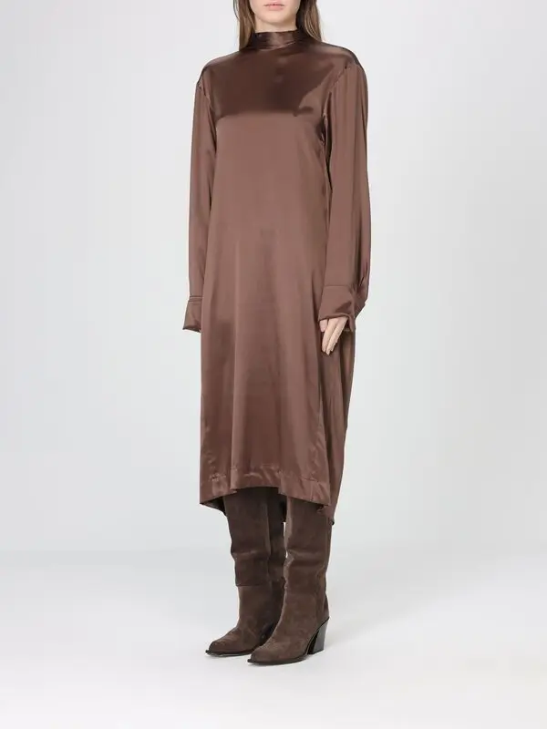 Dries Van Noten Silk Dress - Brown