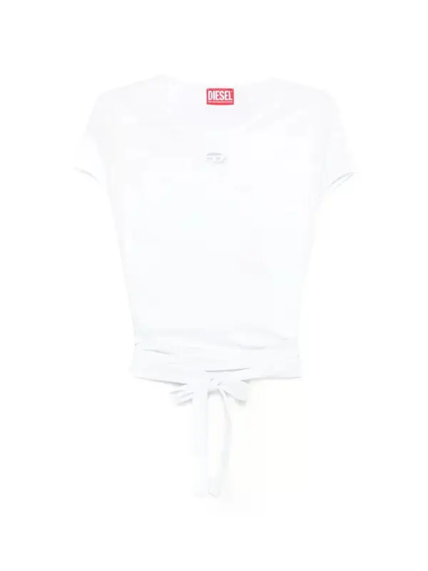 DIESEL Tie-waist T-shirt - White