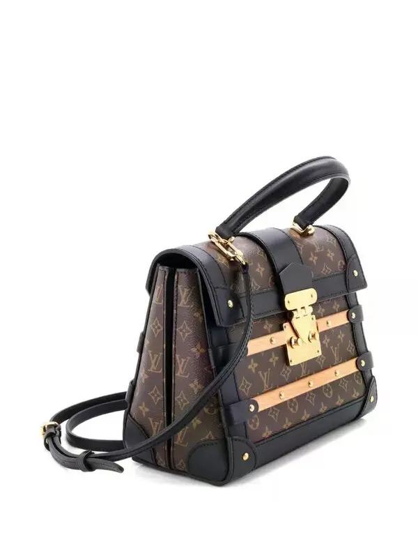 LOUIS VUITTON Trianon Handbag Monogram Canvas Pm Satchel - Brown