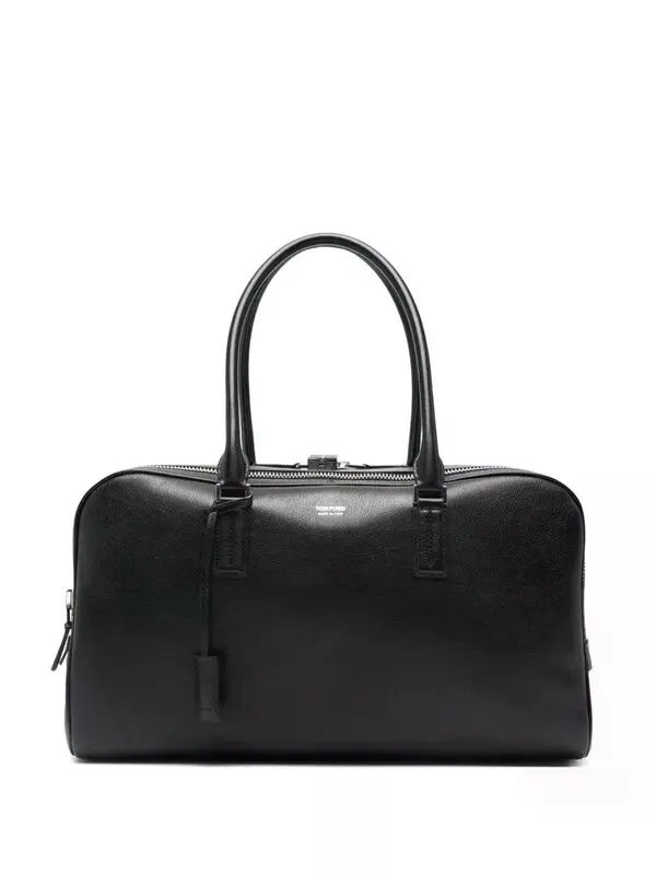 TOM FORD Leather Luggage Bag - Black