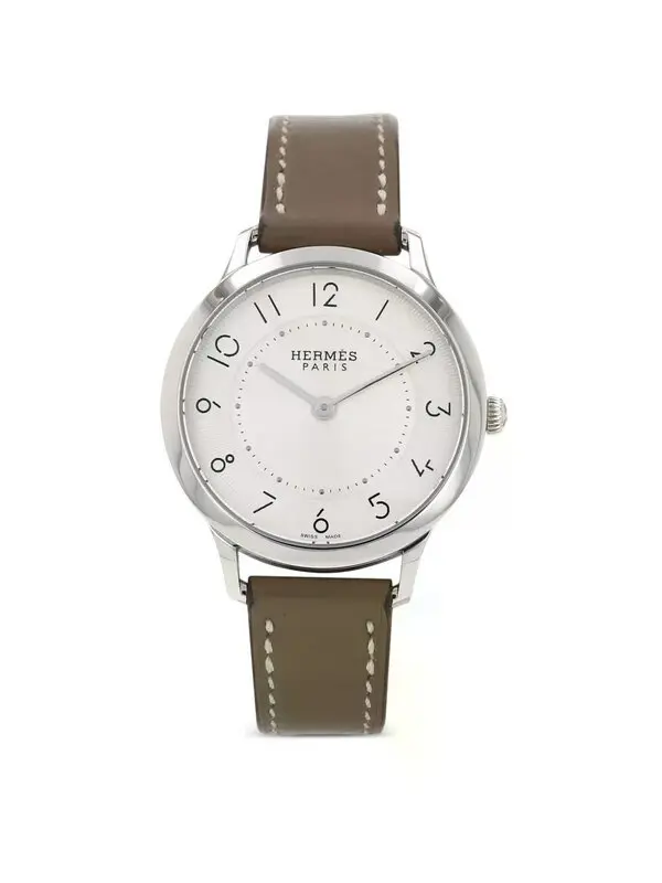 Hermès 2010's Slim D' 32mm Watch - White