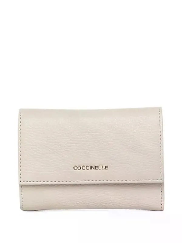 COCCINELLE Grained Flap Wallet - White