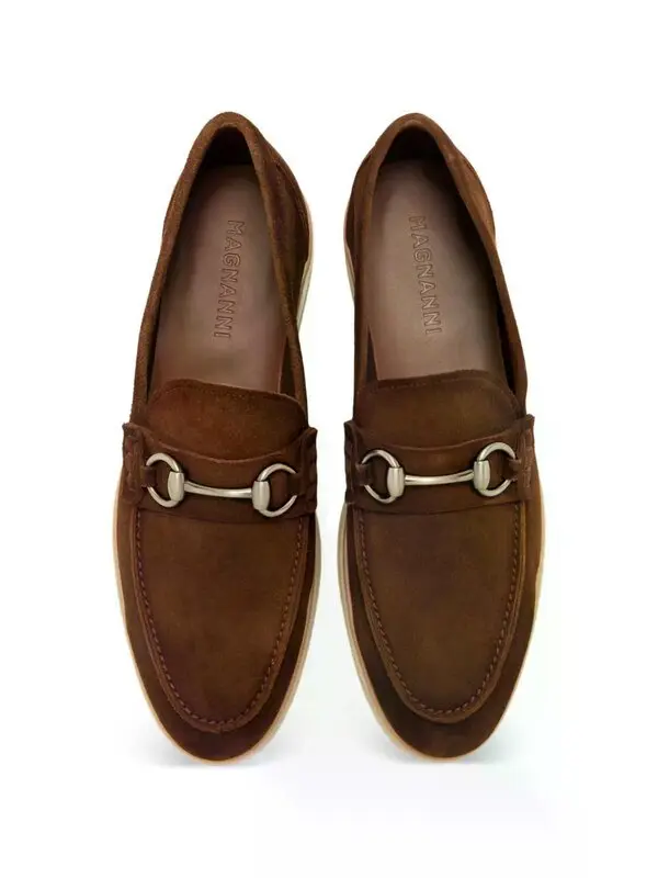 Magnanni Penny-strap Suede Loafers