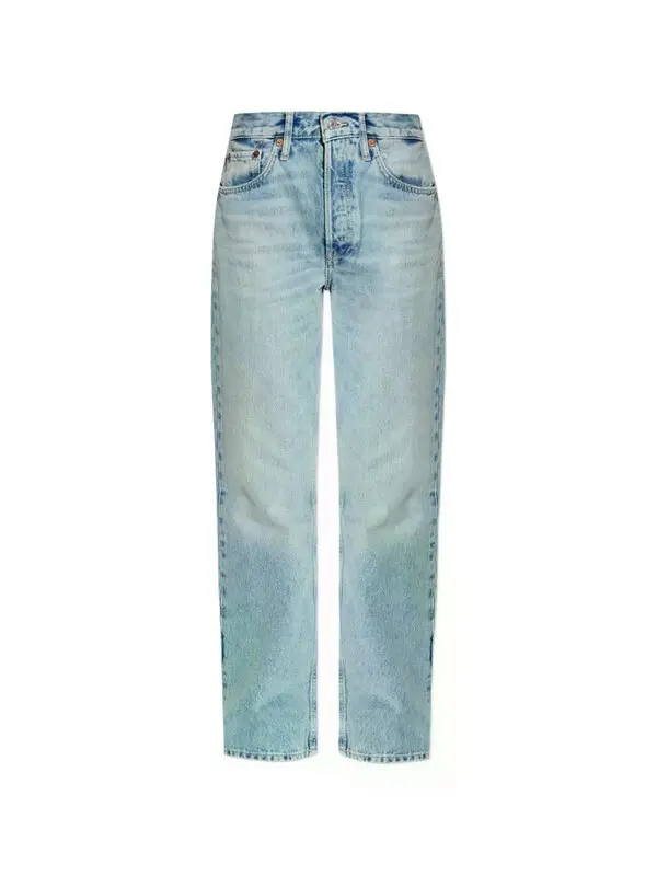RE/DONE Star-patch Straight Leg Jeans