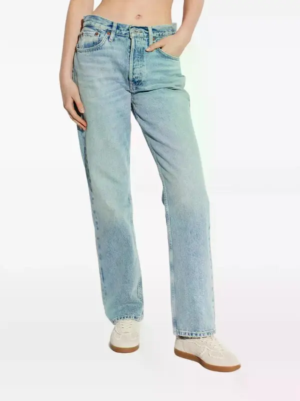 RE/DONE Star-patch Straight Leg Jeans