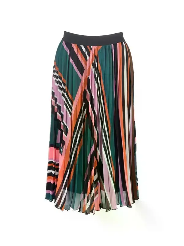 Ba&sh Printed Pleated Midi Skirt