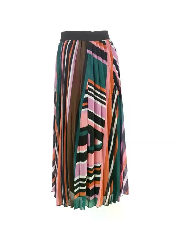 Ba&sh Printed Pleated Midi Skirt