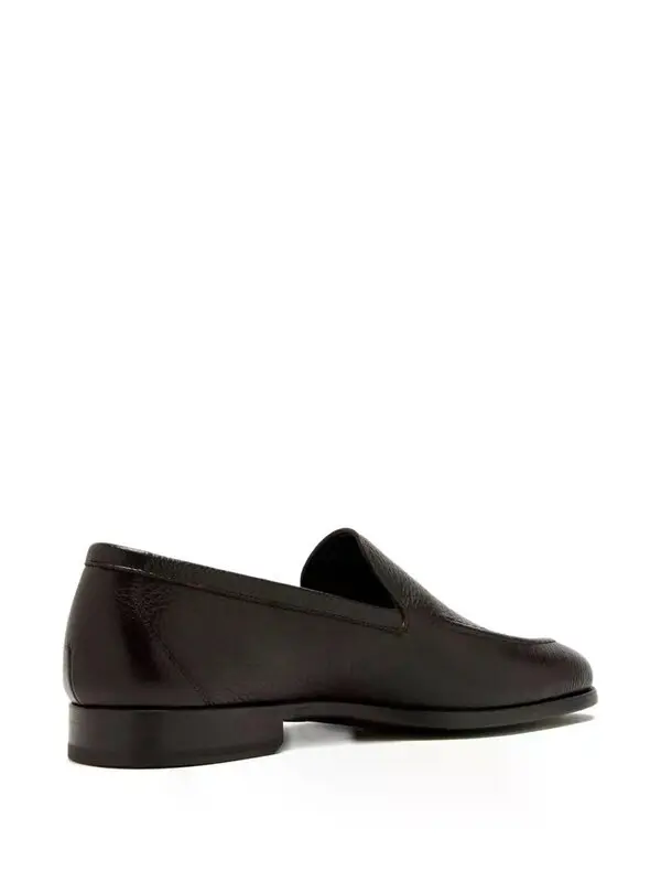Magnanni Topstitched Leather Loafers