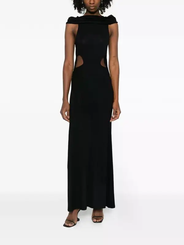 COWBOYS OF HABIT Off-shoulder Cutout Maxi Dress