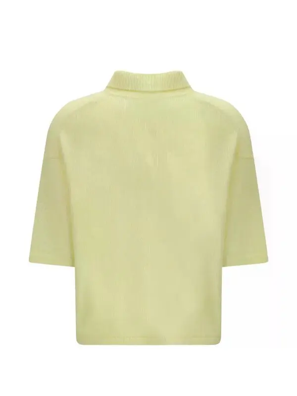 ALLUDE Button Short-sleeve Knitwear