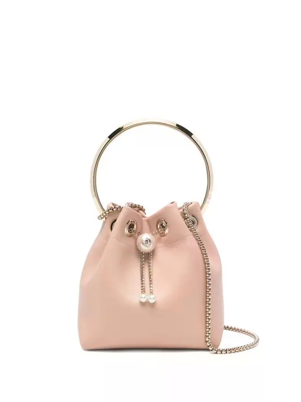 JIMMY CHOO Pearl-embellished Bucket Bag