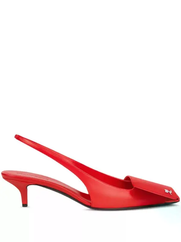 COURREGES Leather Sling-back Pumps