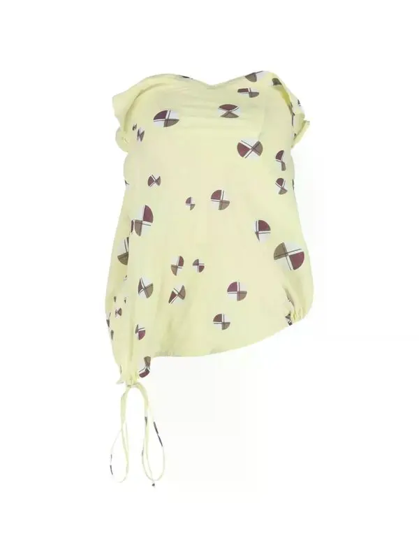 Marni Printed Strapless Top