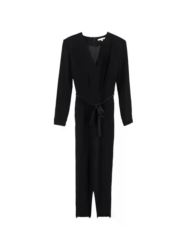 Maje V-neck Self-tie Jumpsuit - Black