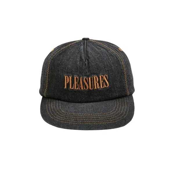 PLEASURES Zig Zag Denim Cap - Black