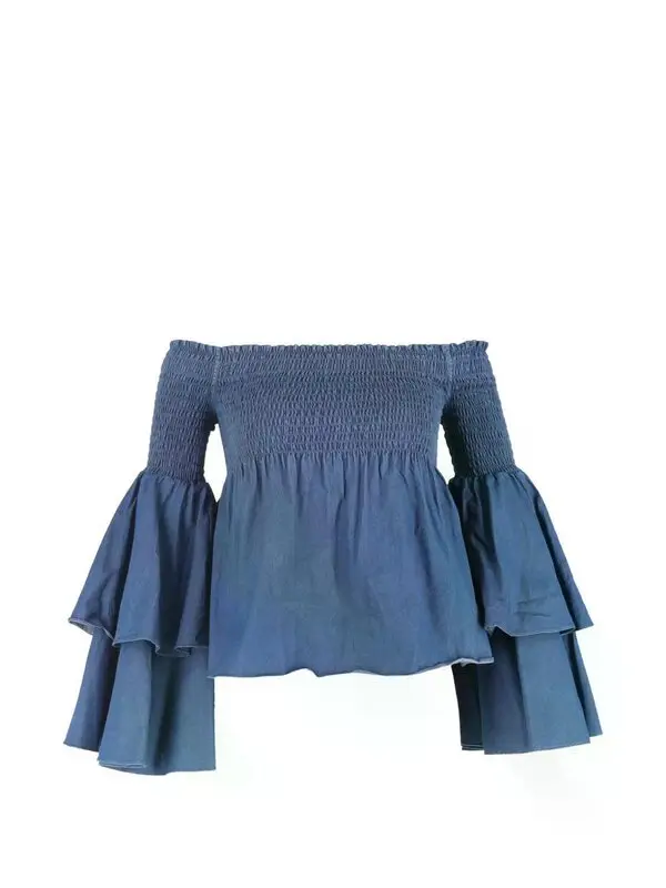 Caroline Constas Ruffled Long-sleeve Blouse