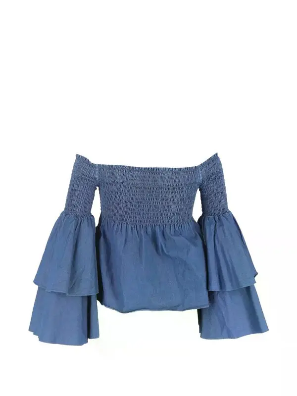 Caroline Constas Ruffled Long-sleeve Blouse