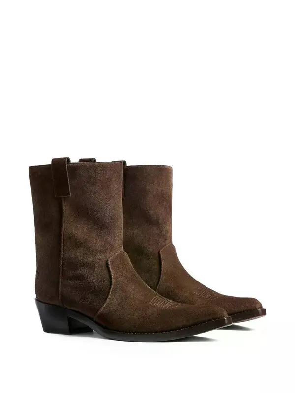 Khaite Clive Suede Ankle Boots - Brown
