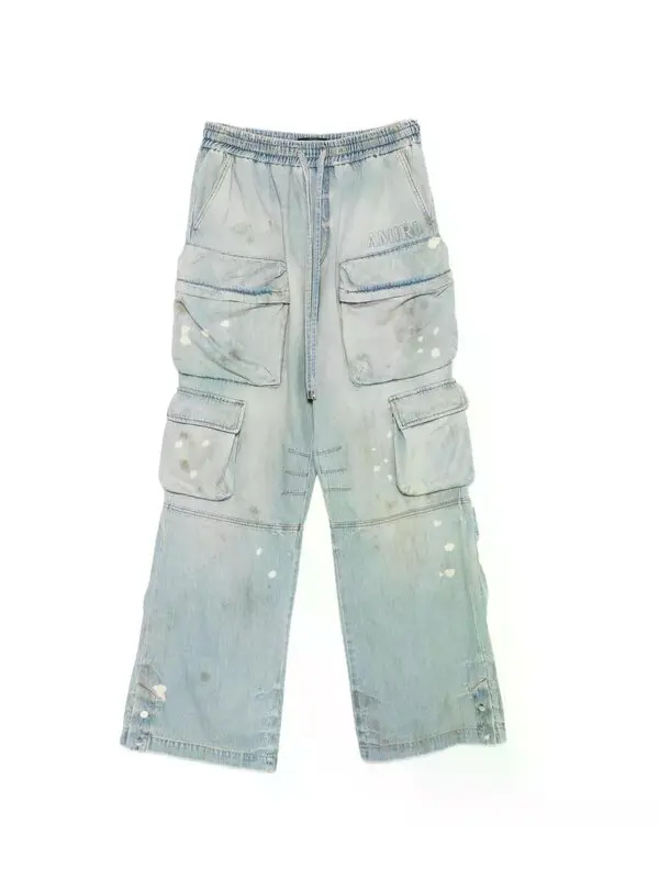 Amiri Drawstring-fastening Cargo Jeans - Blue