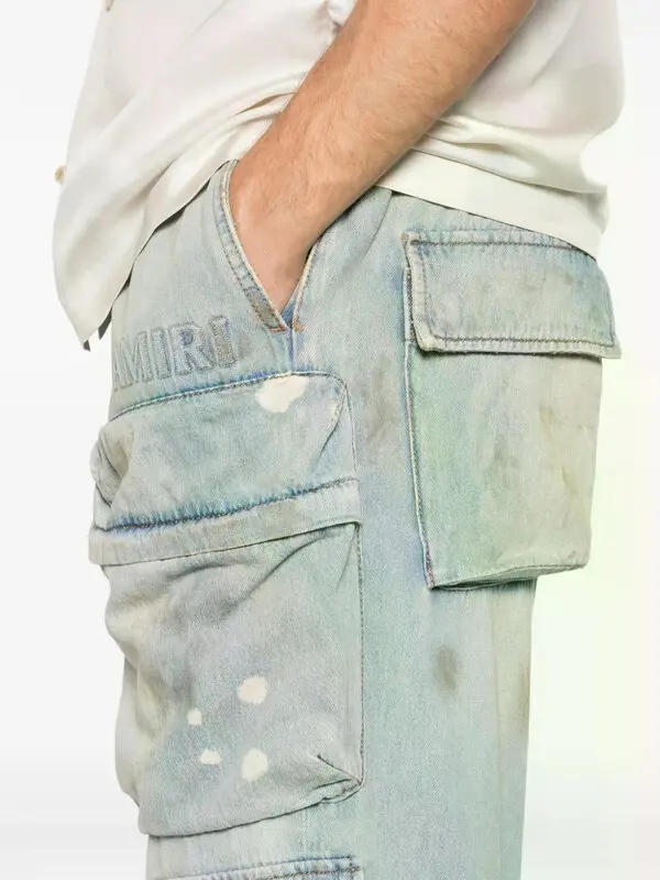 Amiri Drawstring-fastening Cargo Jeans - Blue